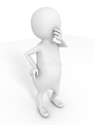 Thinking 3d Man Search for Solution of Problem Stock Illustration ...