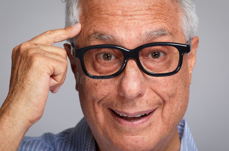 Thinking elderly man. stock image. Image of contemplation - 80491773