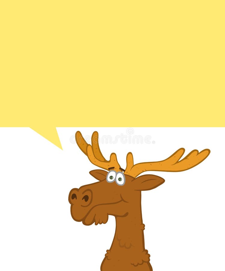 Moose Leaning stock vector. Illustration of sign, happy - 12492554