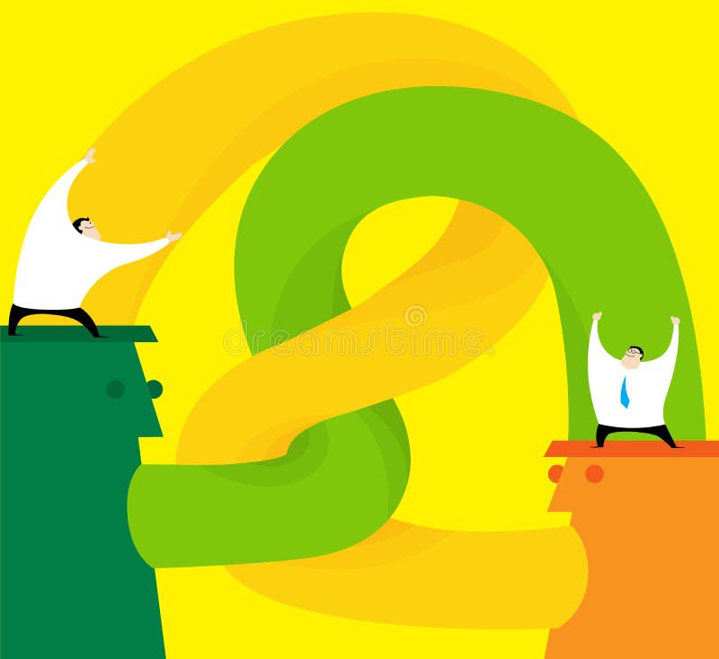 Thinking exchange stock illustration. Illustration of link - 64315600