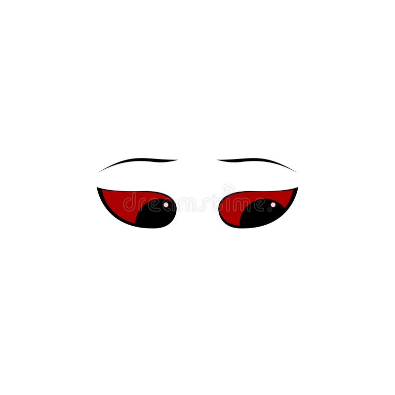 Thinking Expression from Red Eyes Demon and Devil Series Stock Vector ...