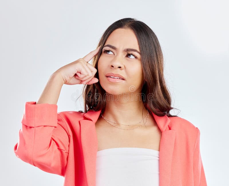 Thinking, Face and Business Woman Confused Over Corporate Plan, Problem ...