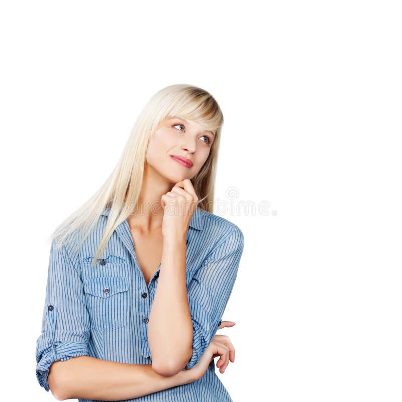 Thinking female stock photo. Image of adult, people, pondering - 31188718