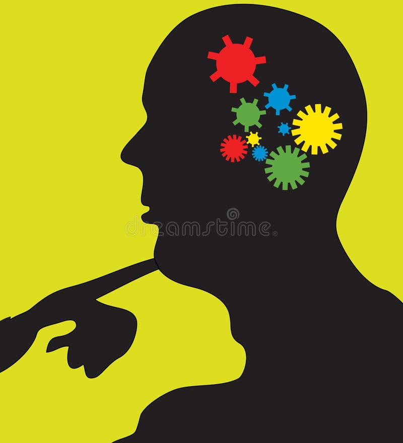 Thinking Gears In Motion stock vector. Illustration of clipart - 8156093