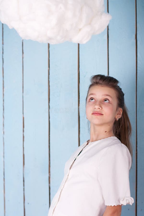 Thinking girl stock photo. Image of girl, creativity - 65920476