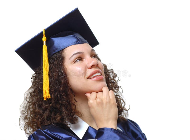 Thinking graduate stock photo. Image of american, graduate - 4634328
