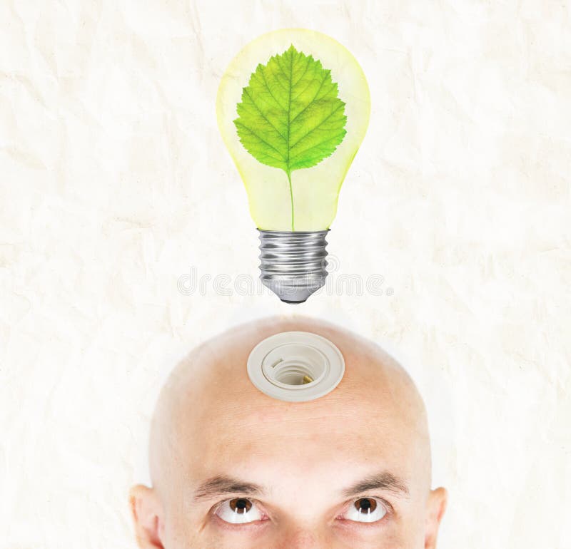 Thinking green stock illustration. Illustration of solution - 50028521