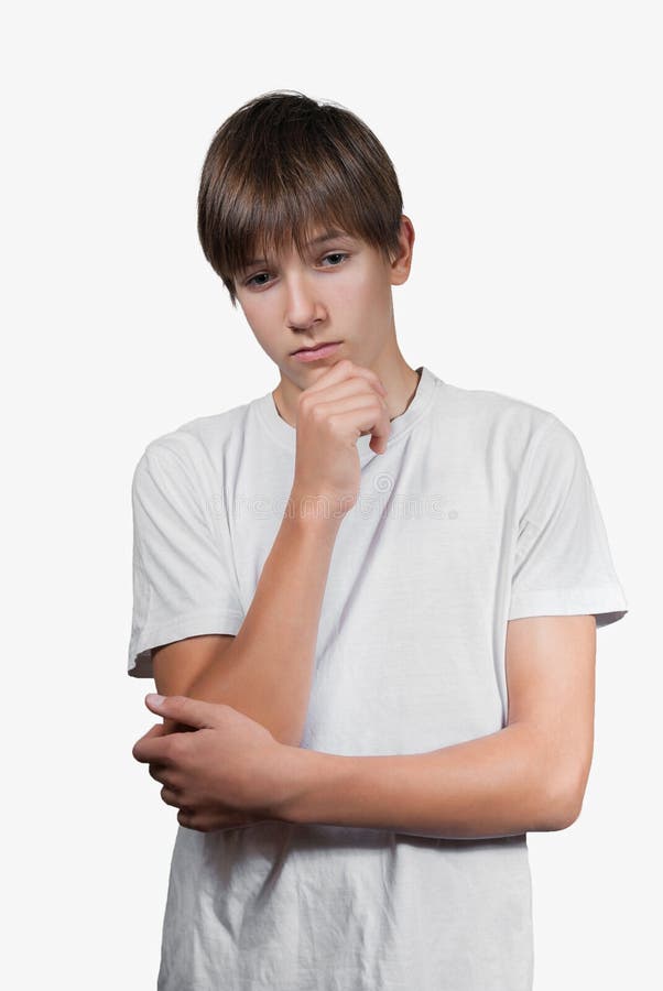 Thinking guy stock photo. Image of face, emotion, education - 35077442