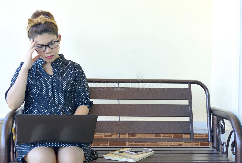 Thinking hard about work stock image. Image of focus - 95140981