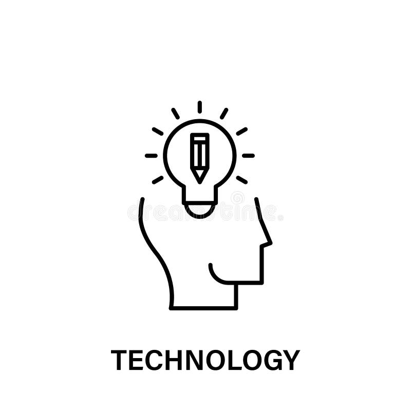 Thinking, Head, Brain, Creative Idea Icon. Element of Human Positive ...