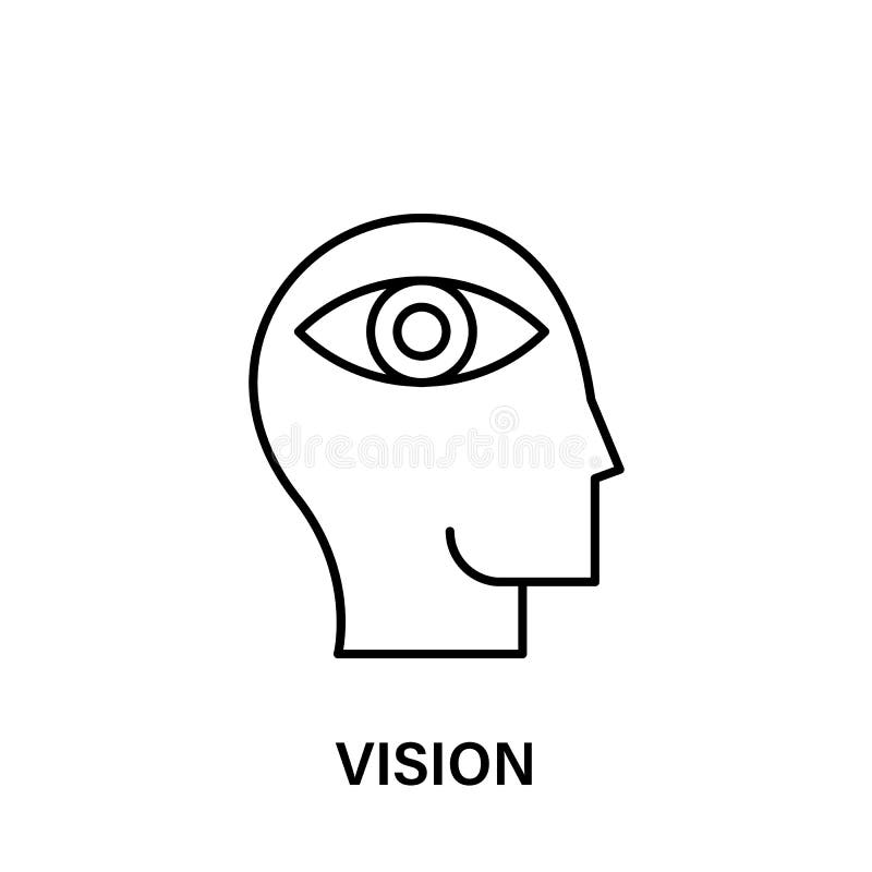 Thinking, Head, Eye, Vision Icon. Element of Human Positive Thinking ...