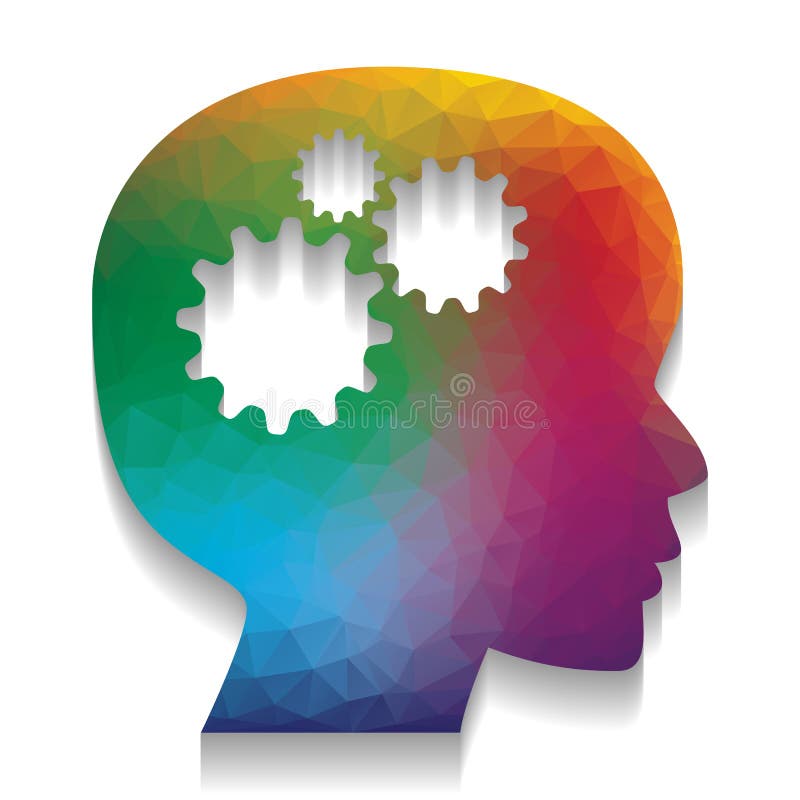 Thinking Head Sign. Vector. Comics Style Icon on Pop-art Background ...