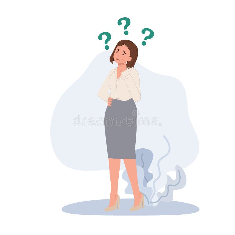 Thinking, Help Confused Businesspeople Asking Questions with Question ...
