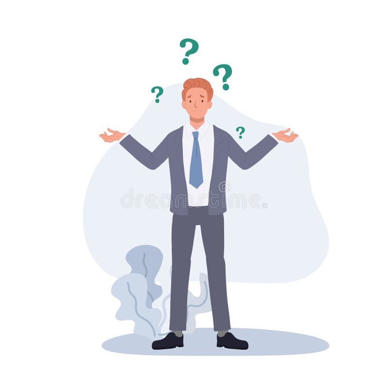 Thinking, Help Confused Businesspeople Asking Questions with Question ...