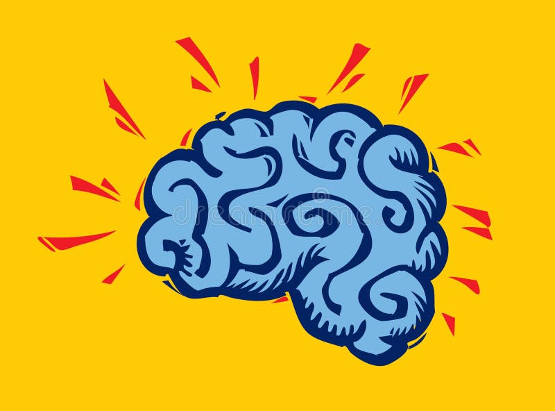 Thinking Human Brain stock vector. Illustration of brain - 30170612