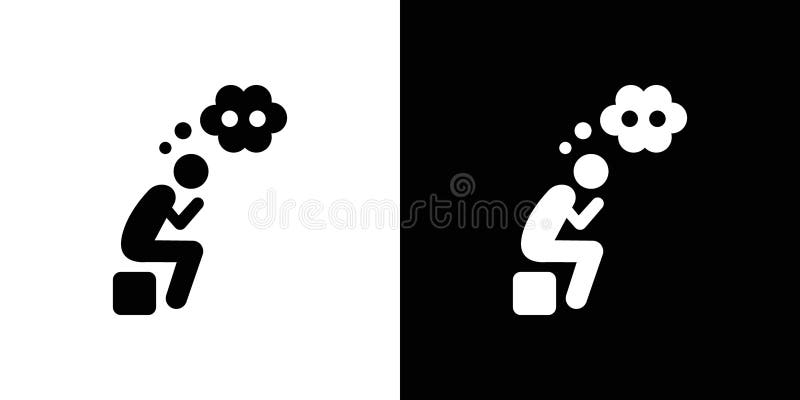 Thinking Icon Logo Set Vector Stock Vector - Illustration of light ...