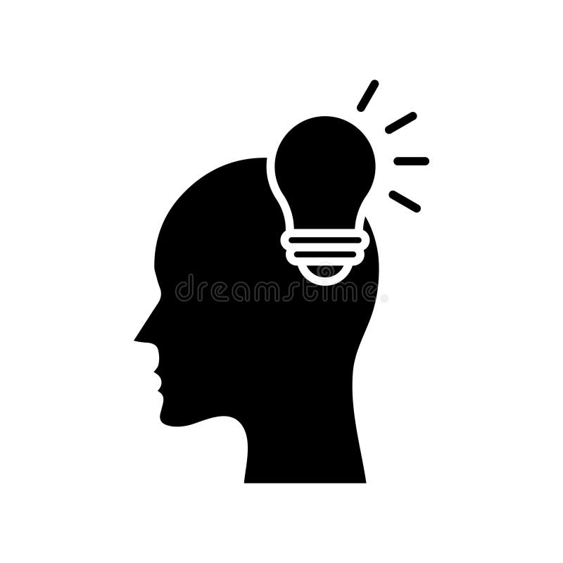 Thinking Icon Set. Mind or Head Pictogram. Human Knowledge Memory Sign ...