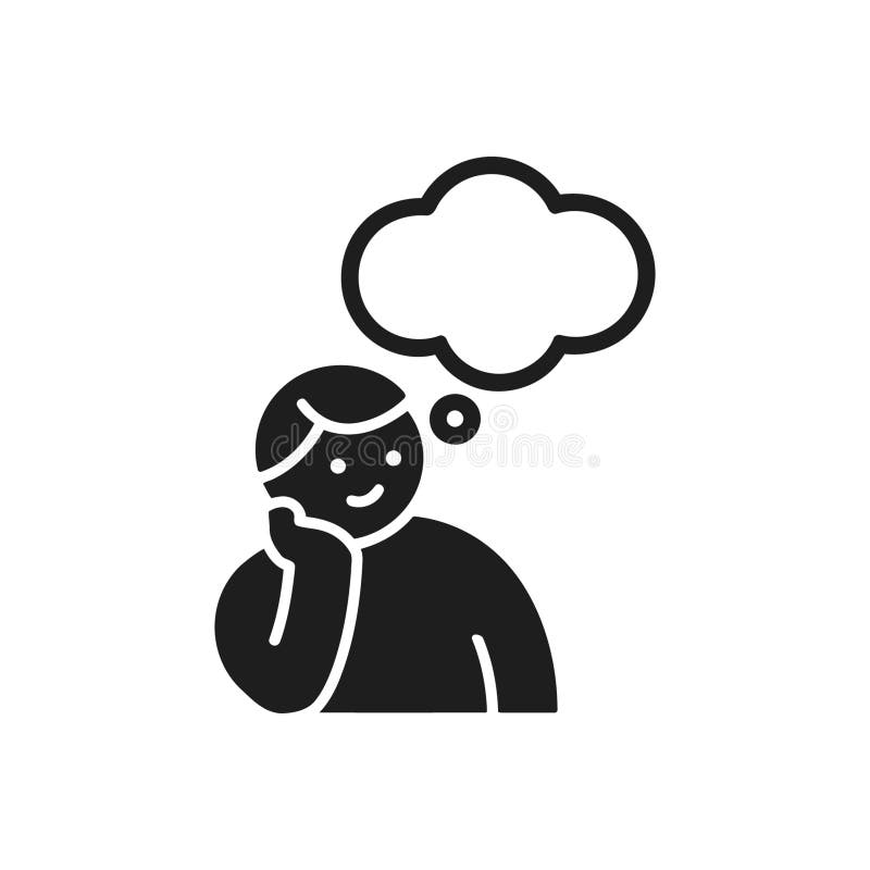 Thinking Icon stock vector. Illustration of sign, idea - 361857592