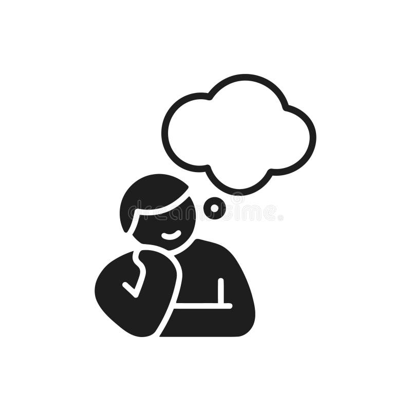 Thinking Icon stock vector. Illustration of idea, vector - 361857593