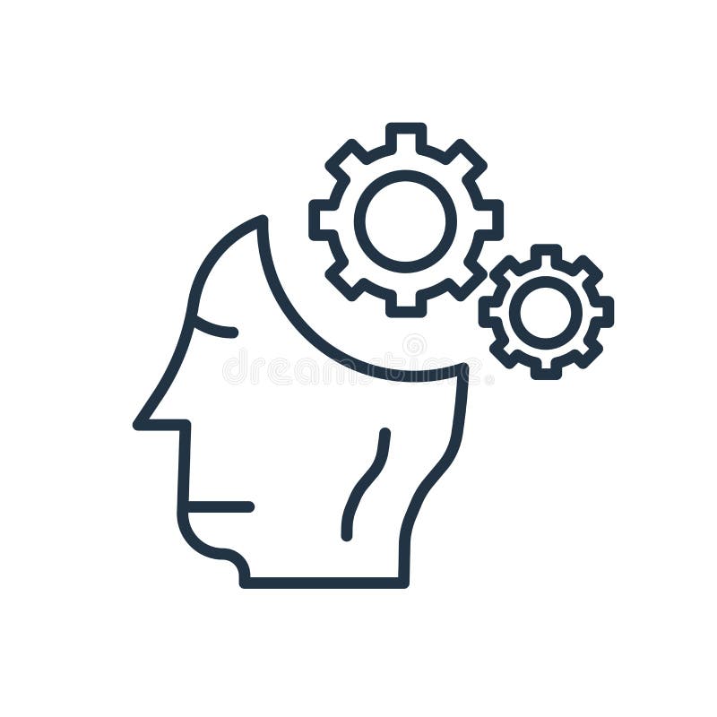 Thinking Icon Vector Isolated on White Background, Thinking Sign Stock ...