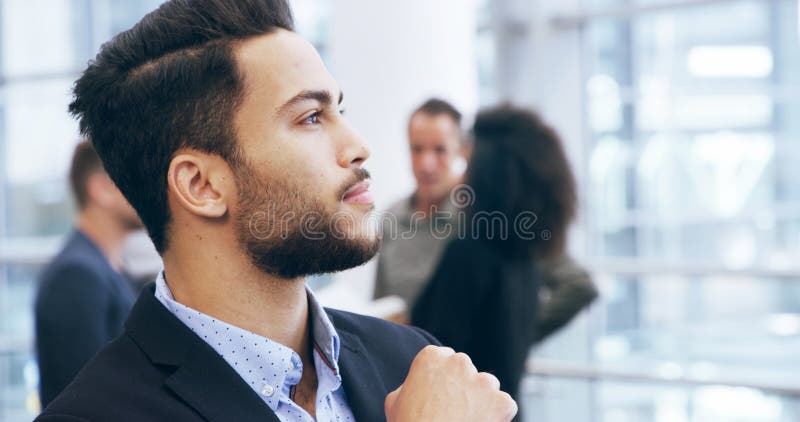 Thinking, Idea and Business Man in Office for Planning, Problem Solving ...