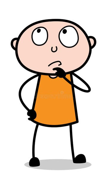 Thinking Idea - Cartoon Thief Criminal Guy Vector Illustration Stock ...