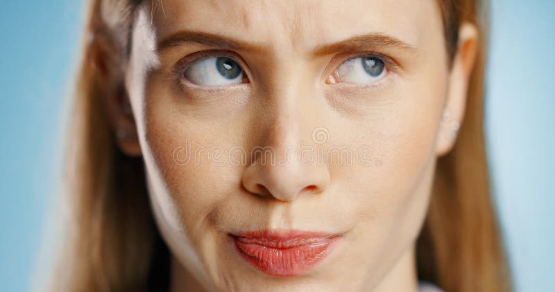 Thinking, Idea and Face of Woman in Studio for Decision, Problem ...