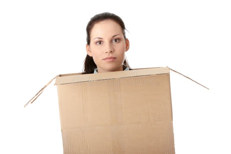 Thinking inside a box stock photo. Image of board, attractive - 12478472