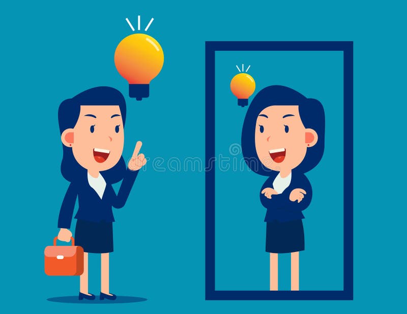 Thinking Inside and Thinking Outside the Box. Business Cartoon Vector ...