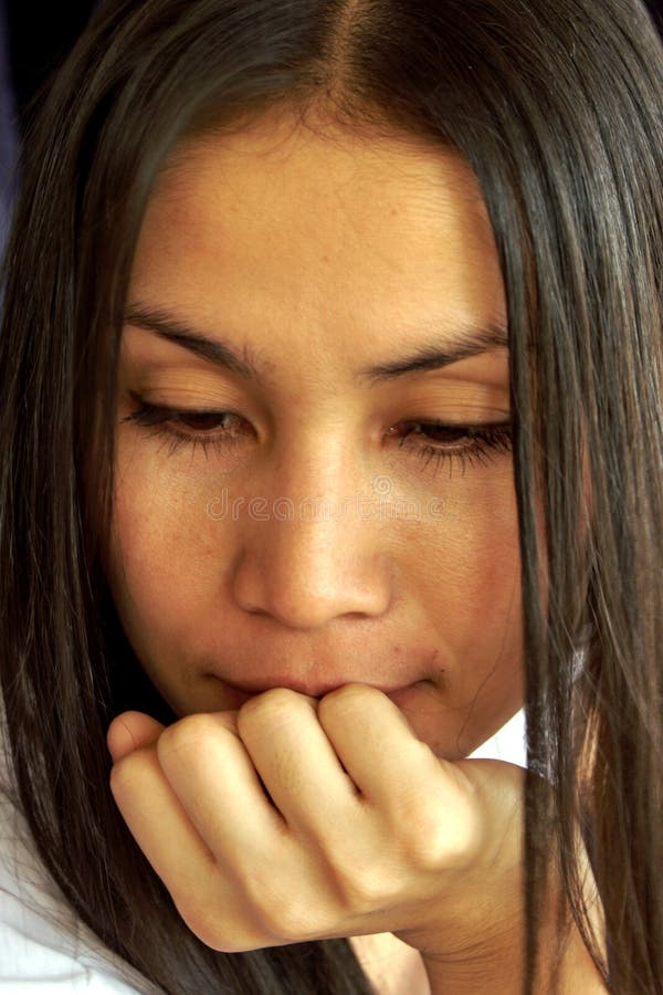 Thinking lady stock image. Image of dress, adult, ethnic - 36676733