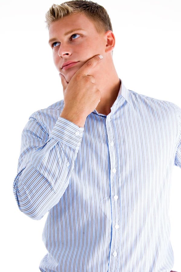 Thinking male stock image. Image of look, handsome, happy - 30261135