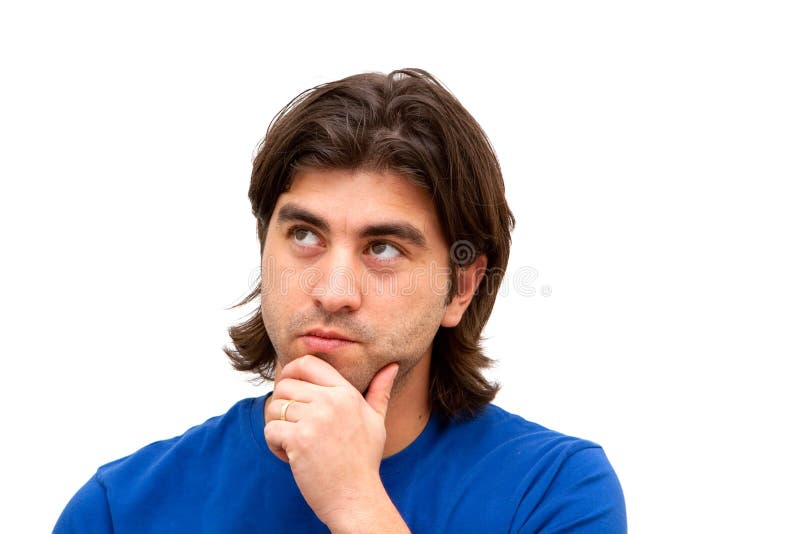 Thinking man stock image. Image of thinking, facial, serious - 13190673