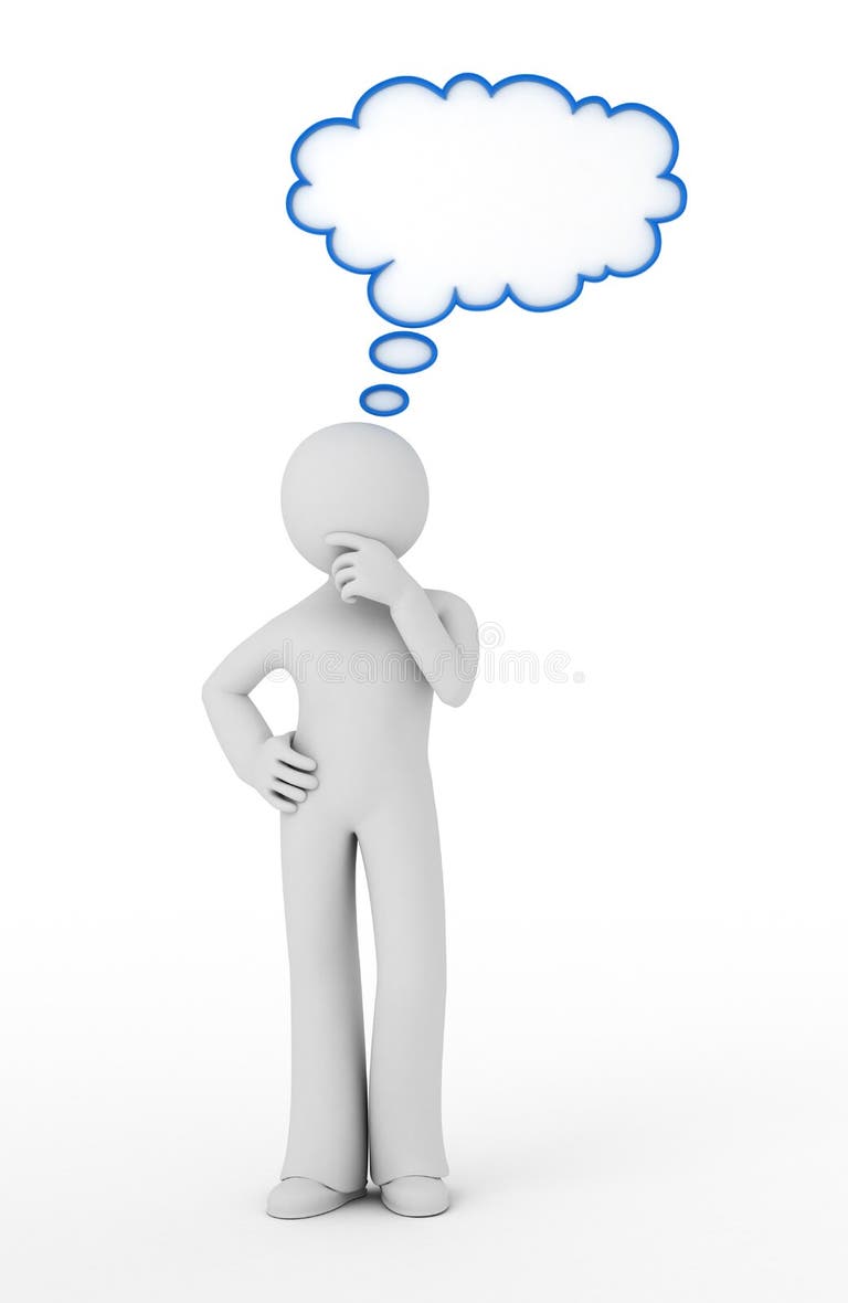 Thinking Bubble 3d Man Stock Illustrations – 383 Thinking Bubble 3d Man ...