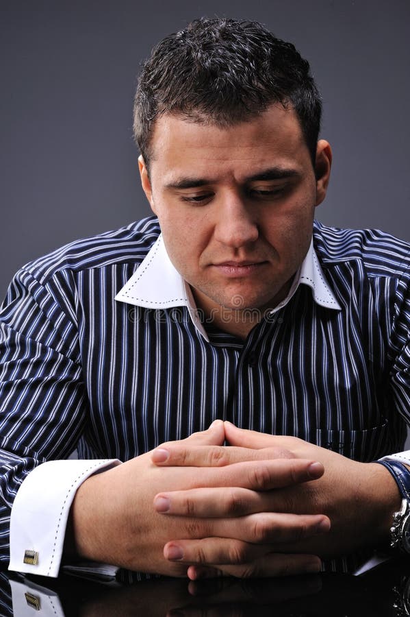 Thinking man stock photo. Image of sitting, modern, human - 13519908