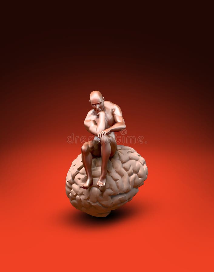 Thinking Man stock illustration. Illustration of heal - 1645286