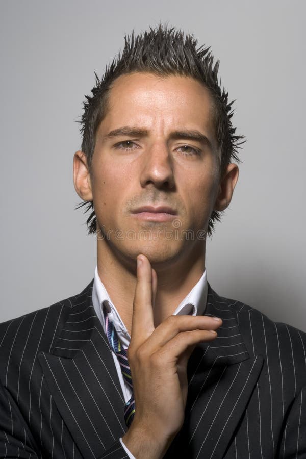 Thinking man stock image. Image of bloke, city, hard, portrait - 1677769