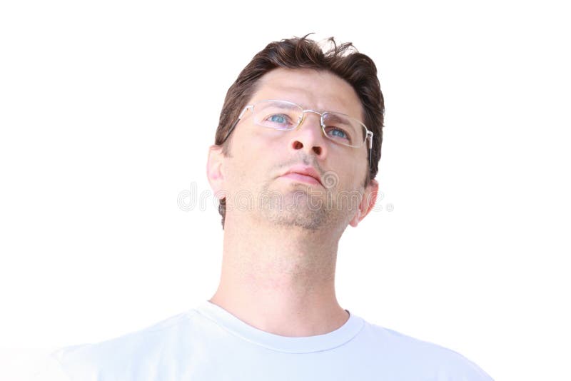 Thinking man stock photo. Image of brain, human, eyes - 26303252
