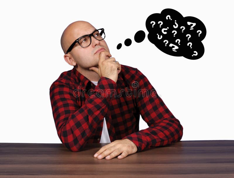 Thinking man stock image. Image of businessman, mark - 27223445
