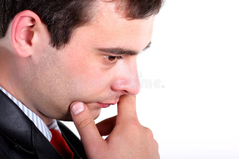 Thinking man stock photo. Image of depression, people - 5510934