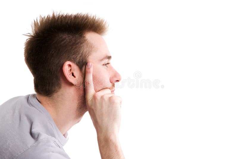 Thinking man stock photo. Image of young, expression, thinking - 5534198