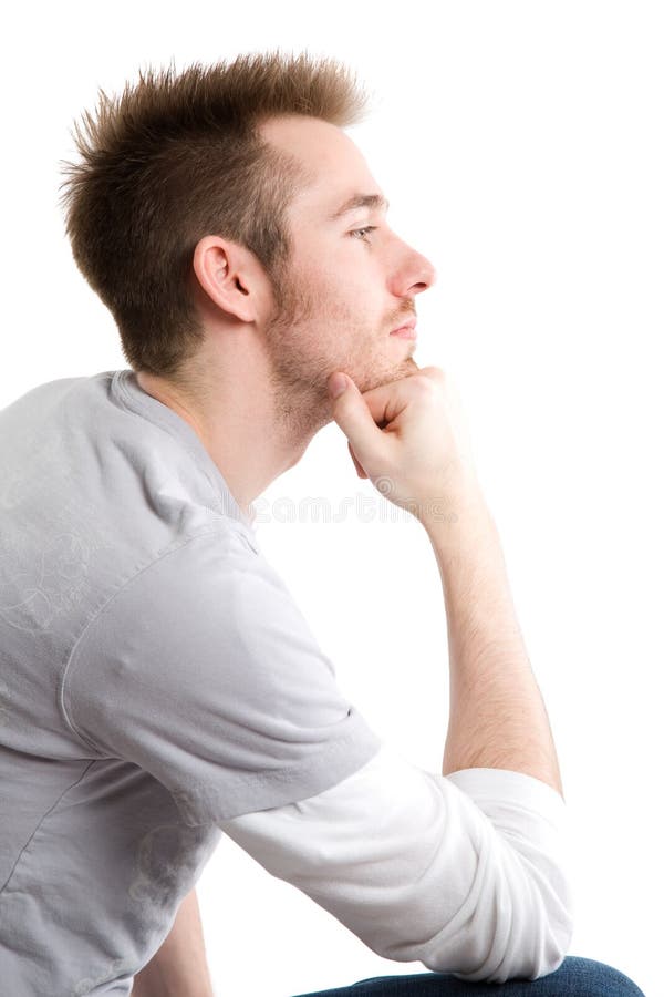 Thinking man stock photo. Image of young, expression, thinking - 5534198