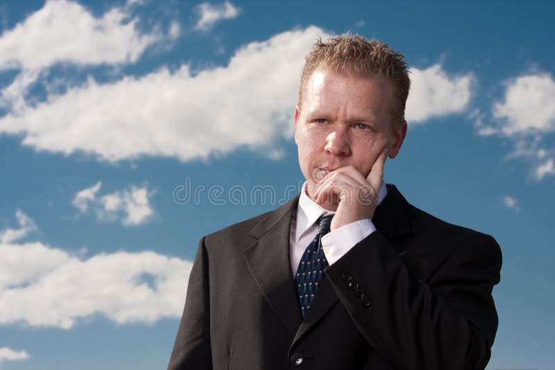 Ponders something stock image. Image of standing, shirt - 36045365