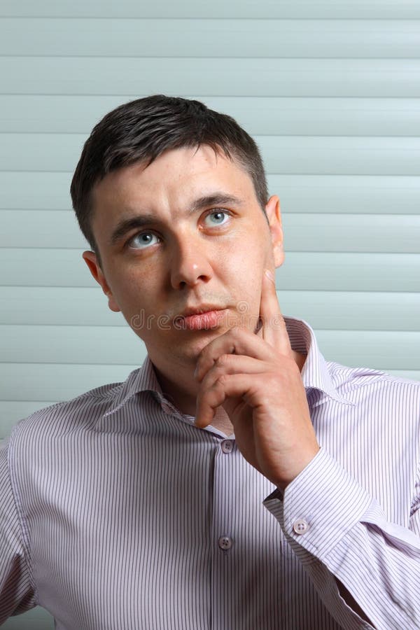 Thinking man stock image. Image of company, office, fashion - 9725799