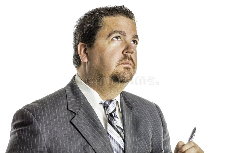 Thinking Man stock photo. Image of computer, writer, white - 33443372