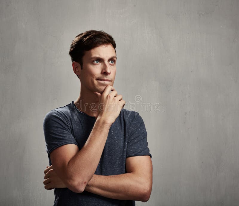 Thinking man stock image. Image of adult, look, lifestyle - 89402385