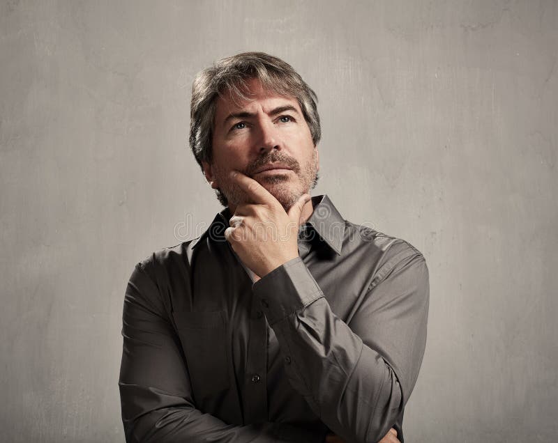 Thinking man stock image. Image of concept, male, looking - 89859363