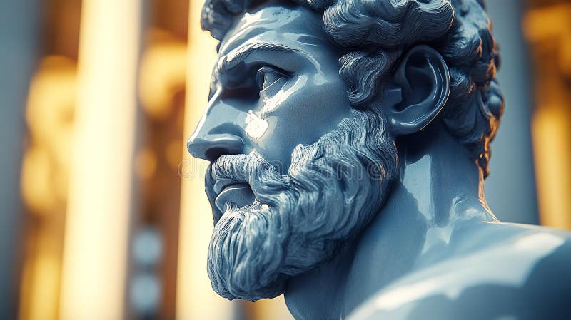 Thinking Man, Classical Marble Stature of Greek Period Stock ...