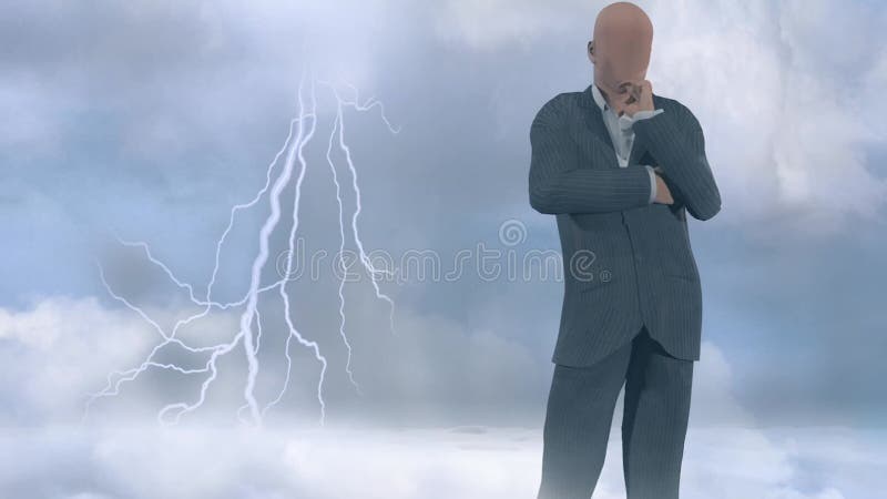 Man Thinking about an Above Ground Swimming Pool - 4k Animation with ...