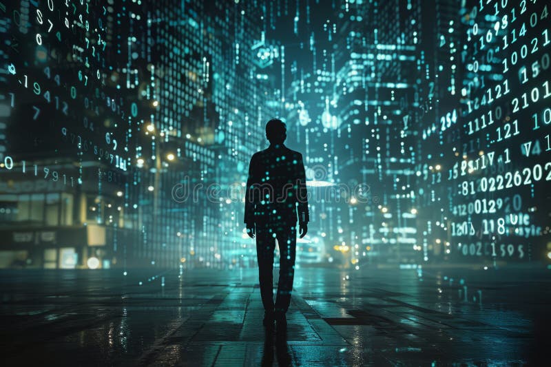 Thinking Man with Floating Math Symbols Around Him Stock Image - Image ...