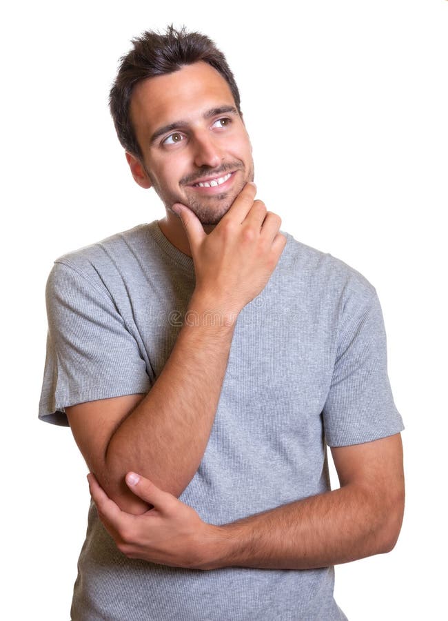 Thinking man is happy stock photo. Image of cool, dreaming - 32431934